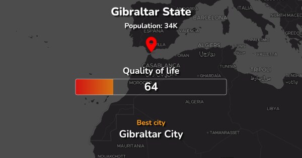 The 1 Best Places to live in Gibraltar State, UK ranked by Quality ...